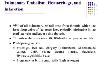 Pulmonary diseases of vascular origin(pulmonary embolism) | PPT