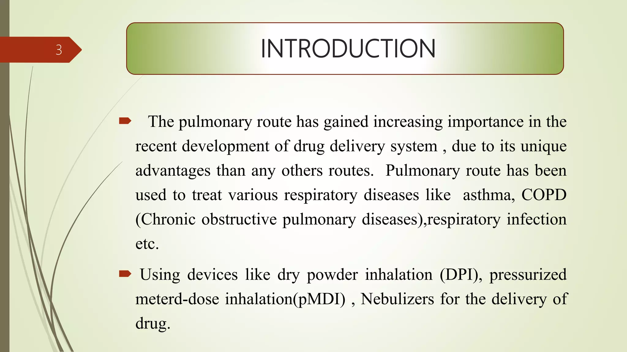 Pulmonary drug delivery system (PDDS) | PPTX