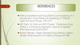 Pulmonary drug delivery system (PDDS) | PPTX