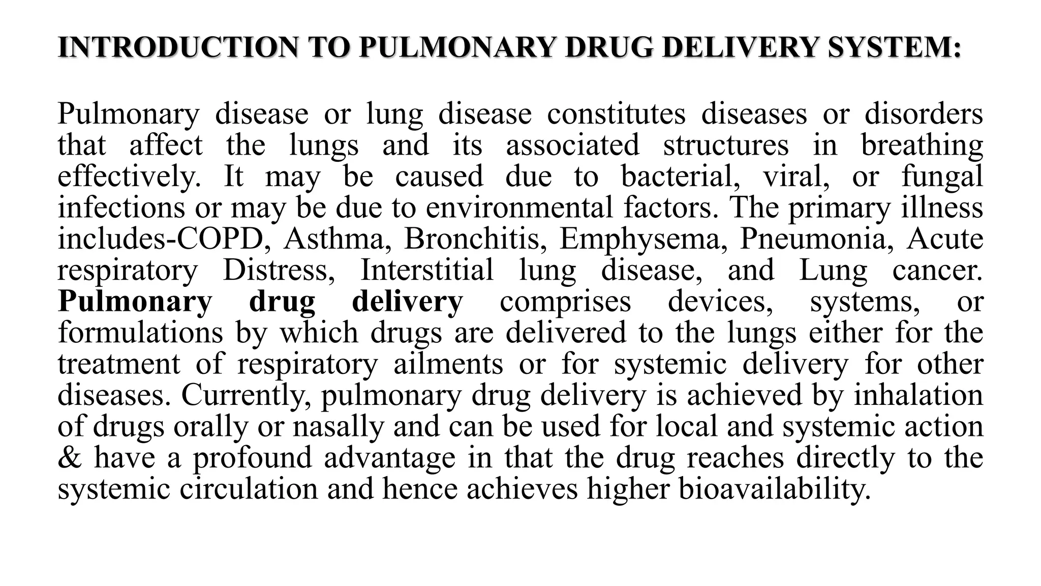 Pulmonary drug delivery system M.pharm -2nd sem P'ceutics | PPTX