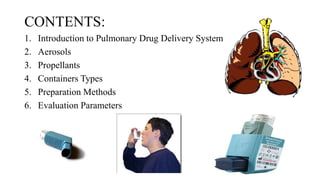 Pulmonary drug delivery system M.pharm -2nd sem P'ceutics | PPTX