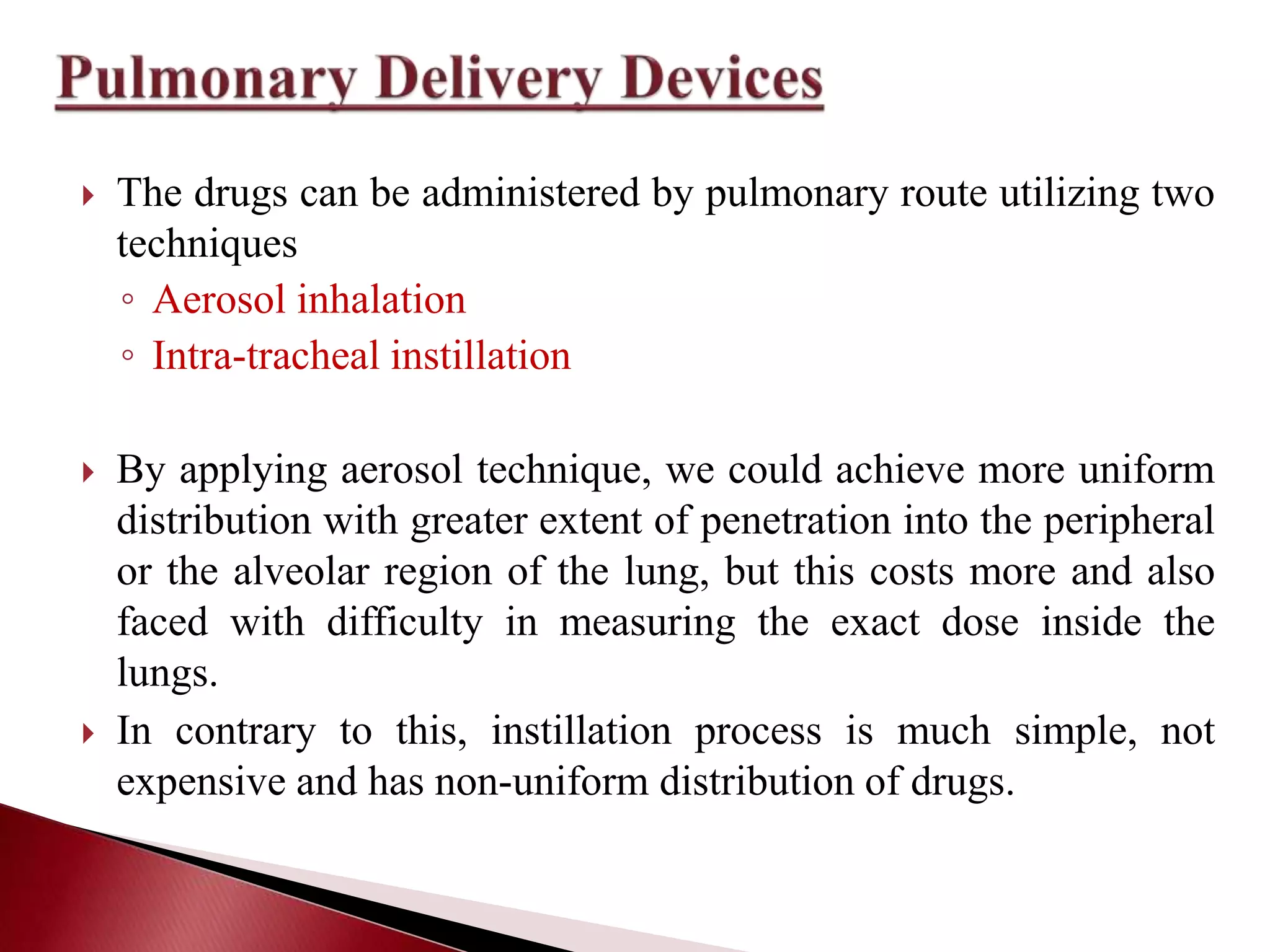 Pulmonary drug delivery system by mali vidhya v | PPTX