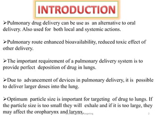 Pulmonary drug targeting | PPTX
