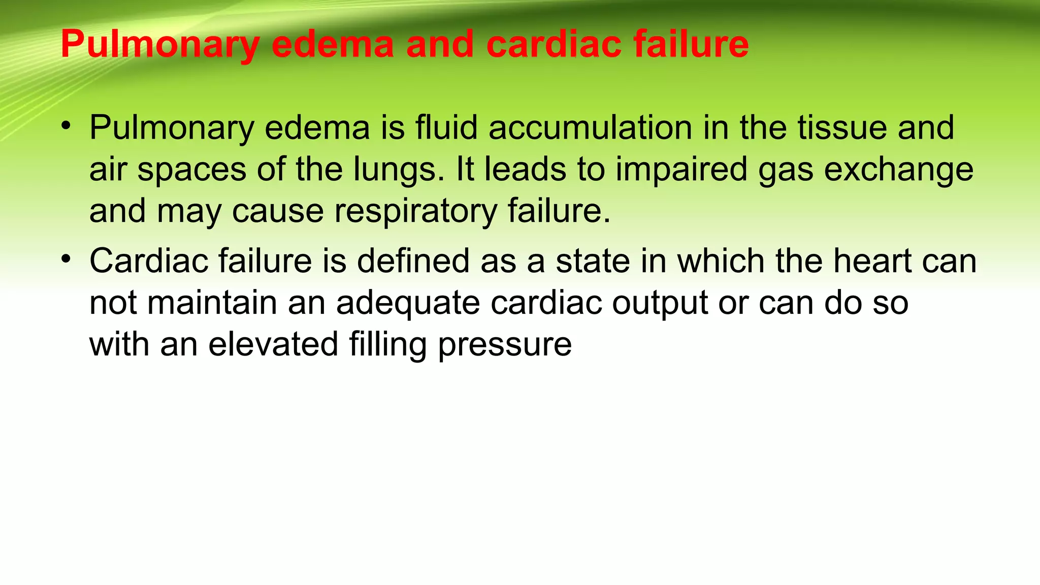 Pulmonary edema | PPT