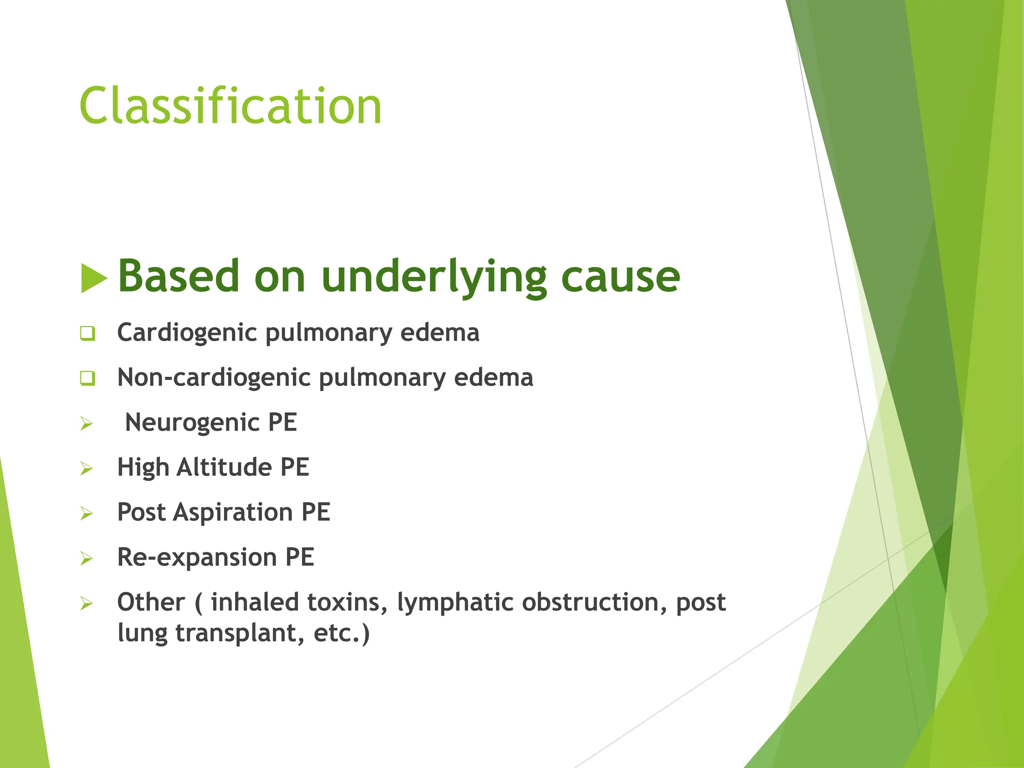 pulmonaryedema basic classifications.pptx