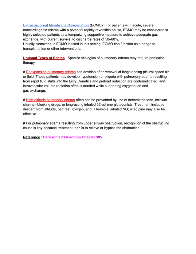 PULMONARY EDEMA - Important Points .pdf