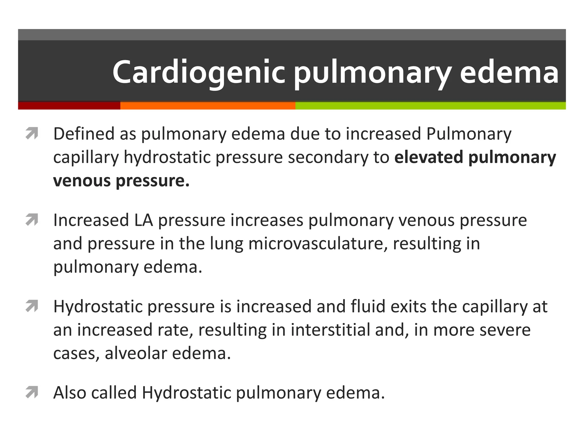 Pulmonary Oedema - Pathophysiology - Approach & Management | PPTX