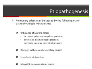 Cardiogenic Pulmonary Edema Pathophysiology