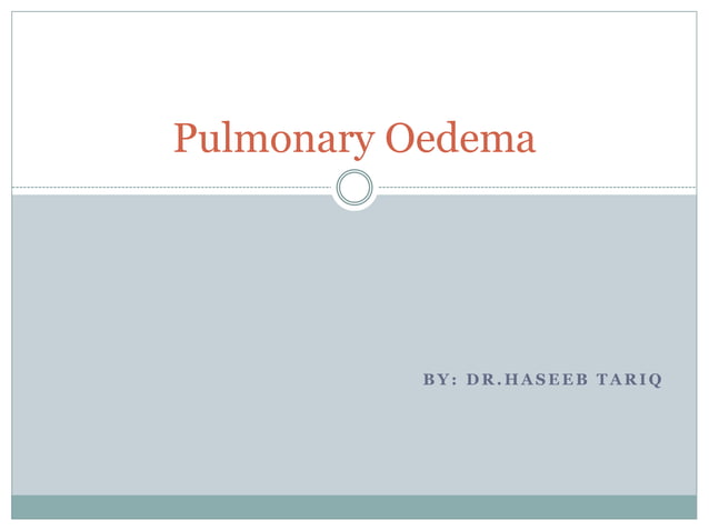 Pulmonary edema & Management | PPTX | Lung and Respiratory Health ...