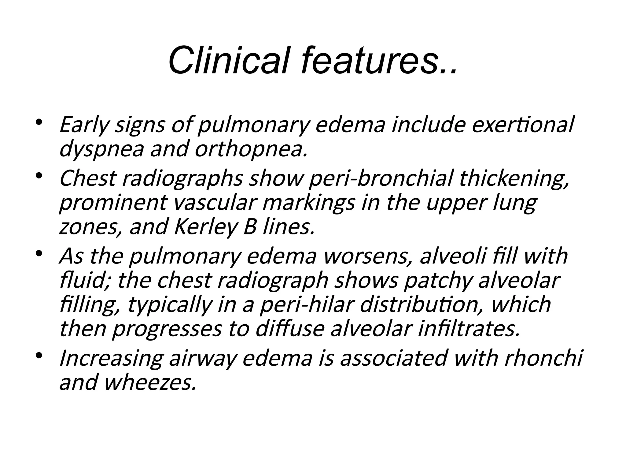 Pulmonary edema classification,management and its anesthetic ...