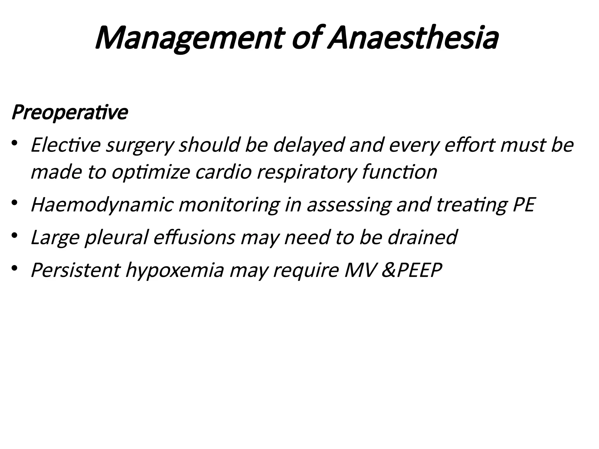 Pulmonary edema classification,management and its anesthetic ...