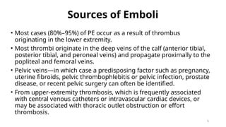 PULMONARY EMBOLISM clinical features and diagnosis | PPTX