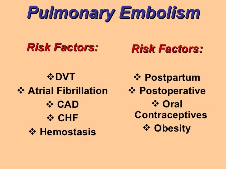 Pulmonary embolism