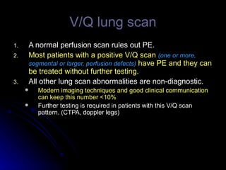Pulmonary embolism and lung scans | PPT
