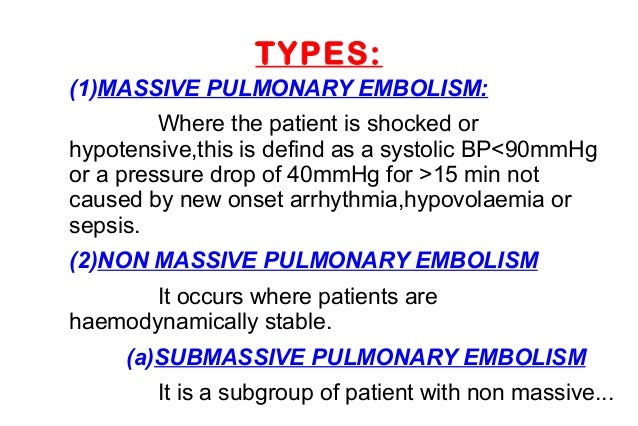 Pulmonary embolism