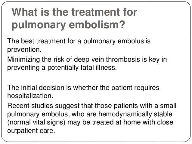 Pulmonary Embolism