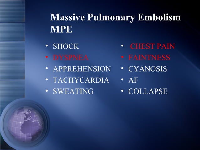 Pulmonary embolism | PPT