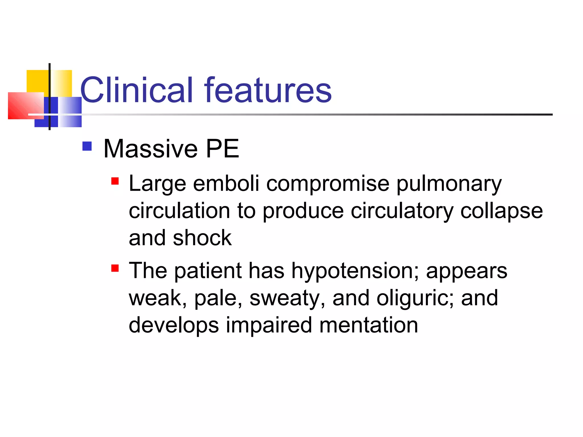 Pulmonary embolism - Diagnosis and management | PPT