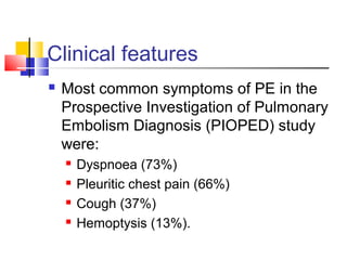 Pulmonary embolism - Diagnosis and management | PPT