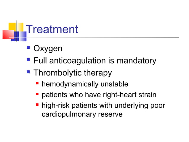 Pulmonary embolism - Diagnosis and management | PPT