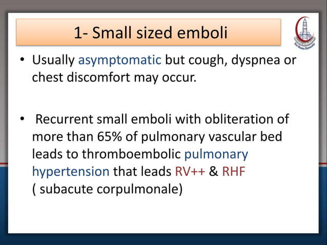 Pulmonary embolism | PPTX | Lung and Respiratory Health | Diseases and ...