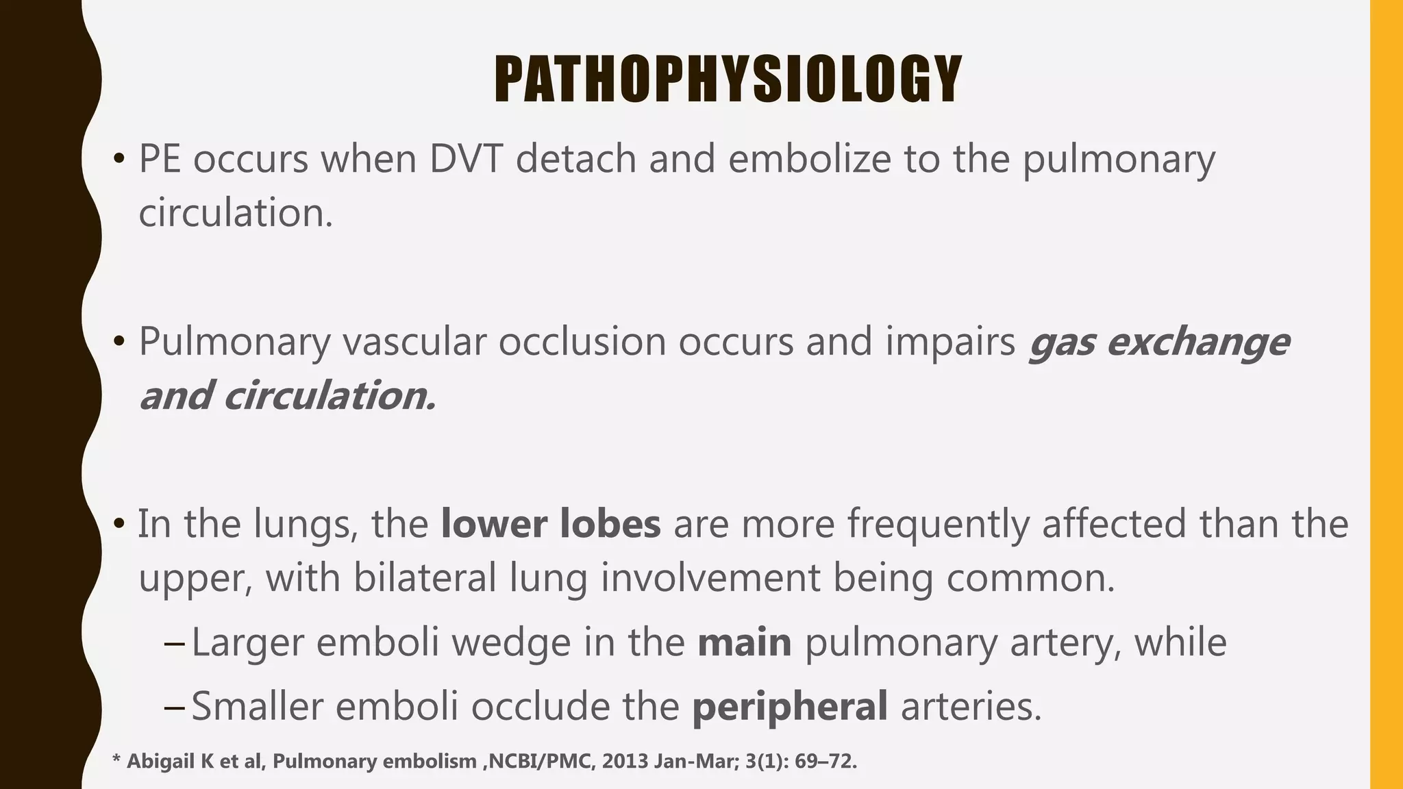 Pulmonary embolism | PPTX