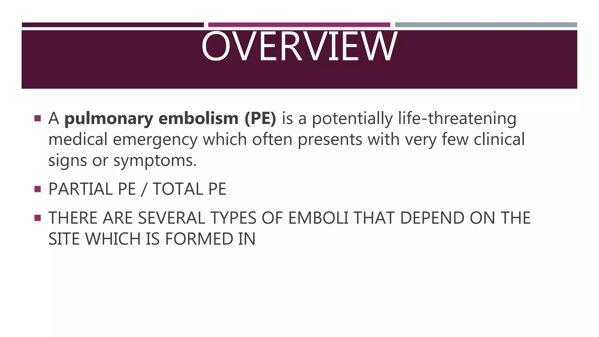 Pulmonary embolism | PPT