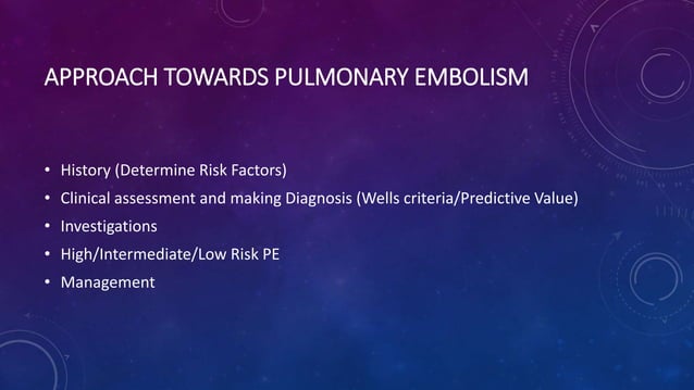 PULMONARY EMBOLISM.pptx and its management | PPT