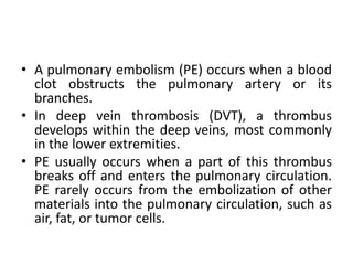PULMONARY EMBOLISM AND ITS MANAGEMENT.pptx