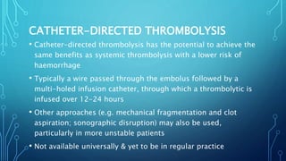Pulmonary embolism - massive vs sub-massive | PPTX