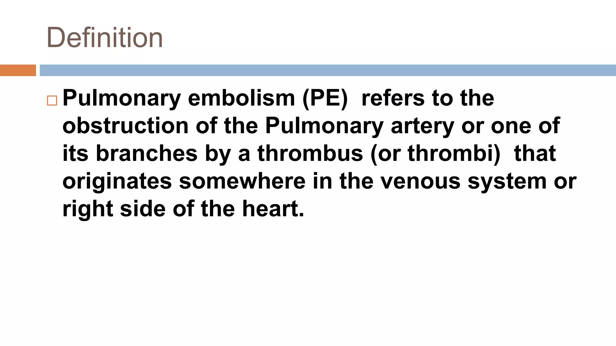 Pulmonary embolism | PPTX