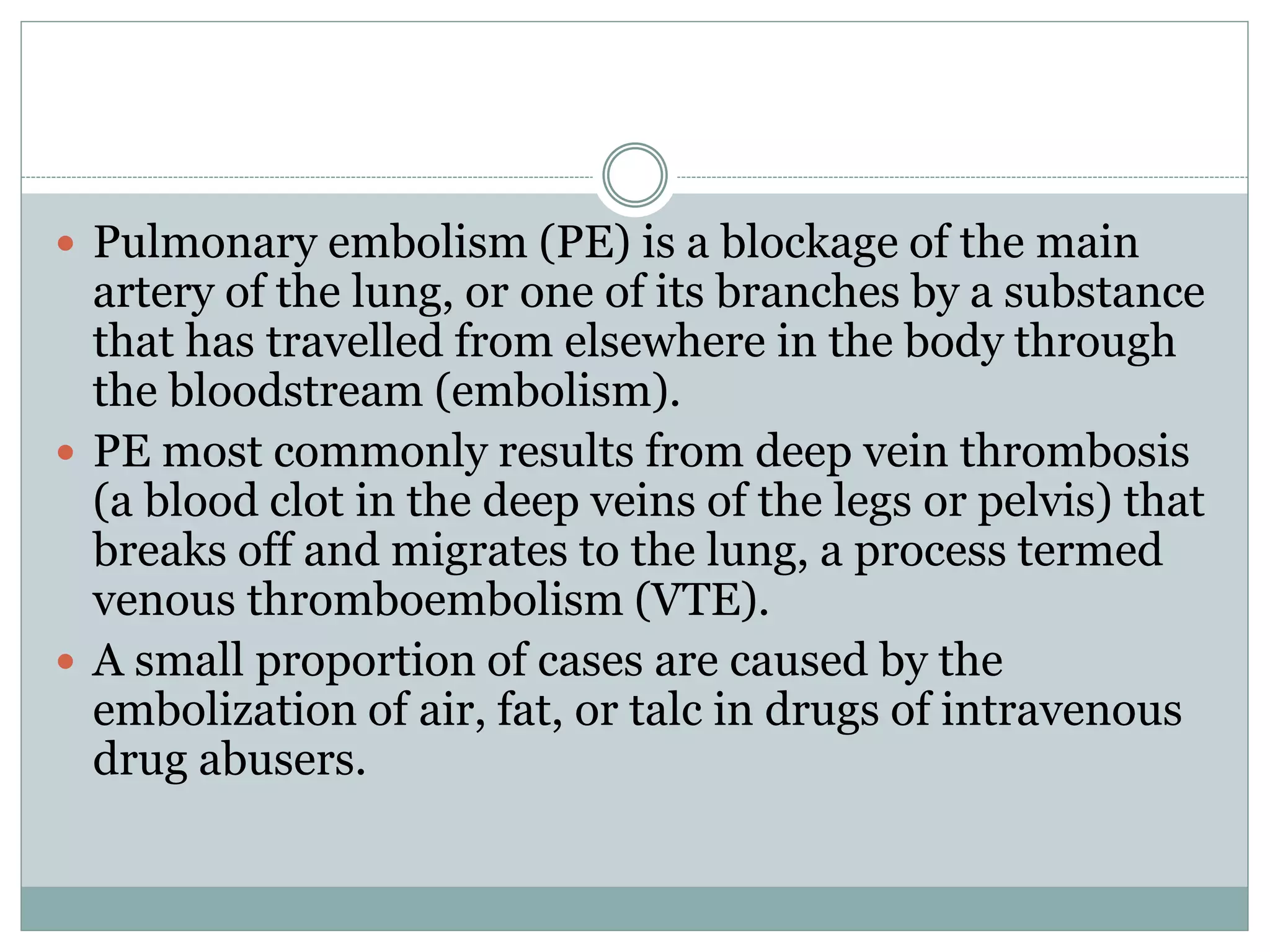 Pulmonary embolism radiology | PPTX