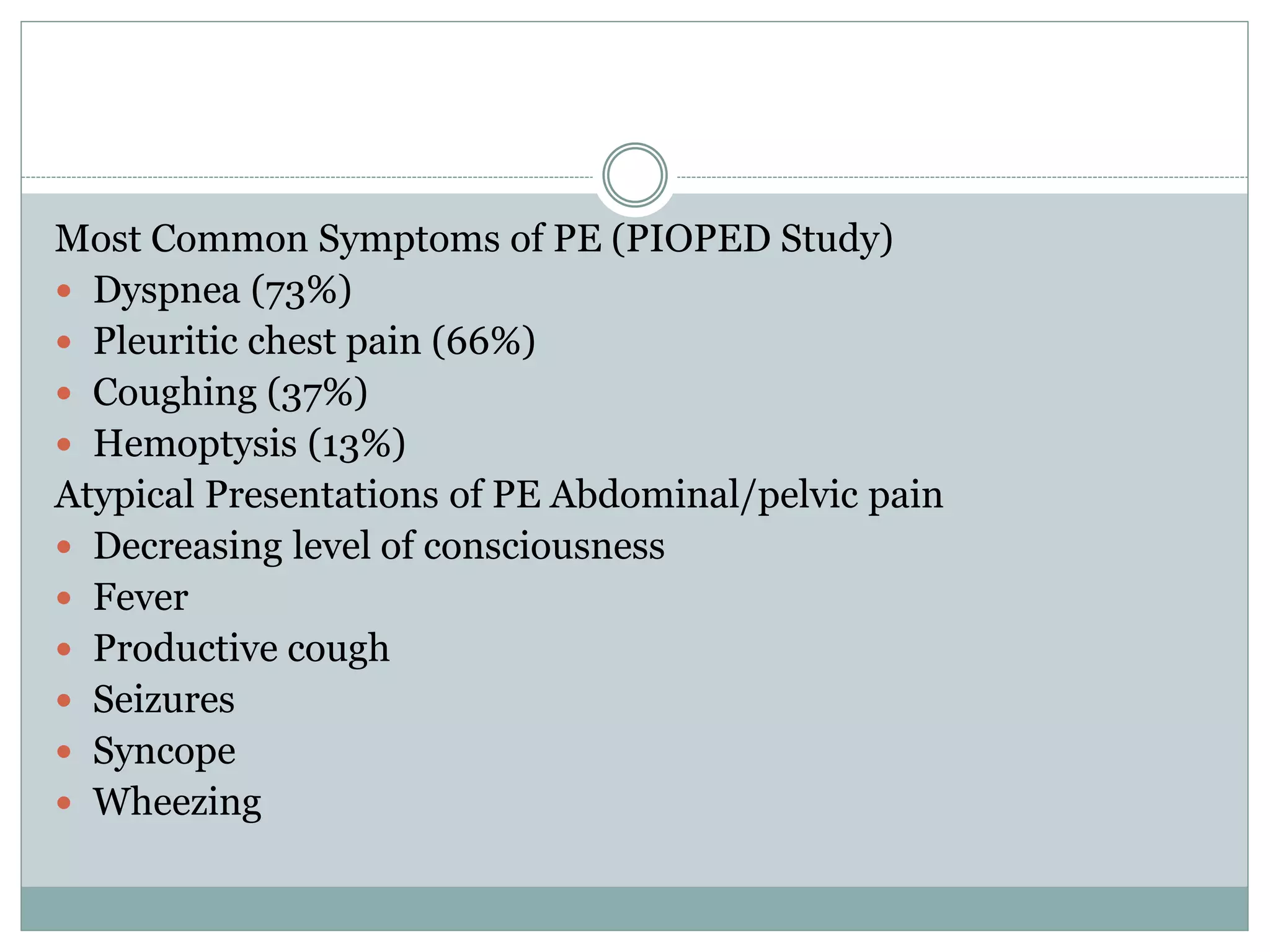 Pulmonary embolism radiology | PPTX