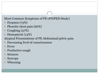 Pulmonary embolism radiology | PPTX