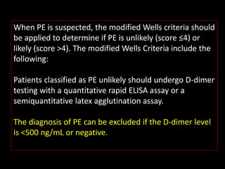 Pulmonary embolism 2 | PPTX | Heart and Cardiovascular Diseases ...