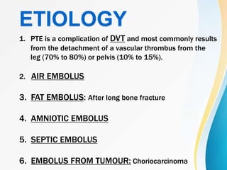 Pulmonary Embolism | PPT