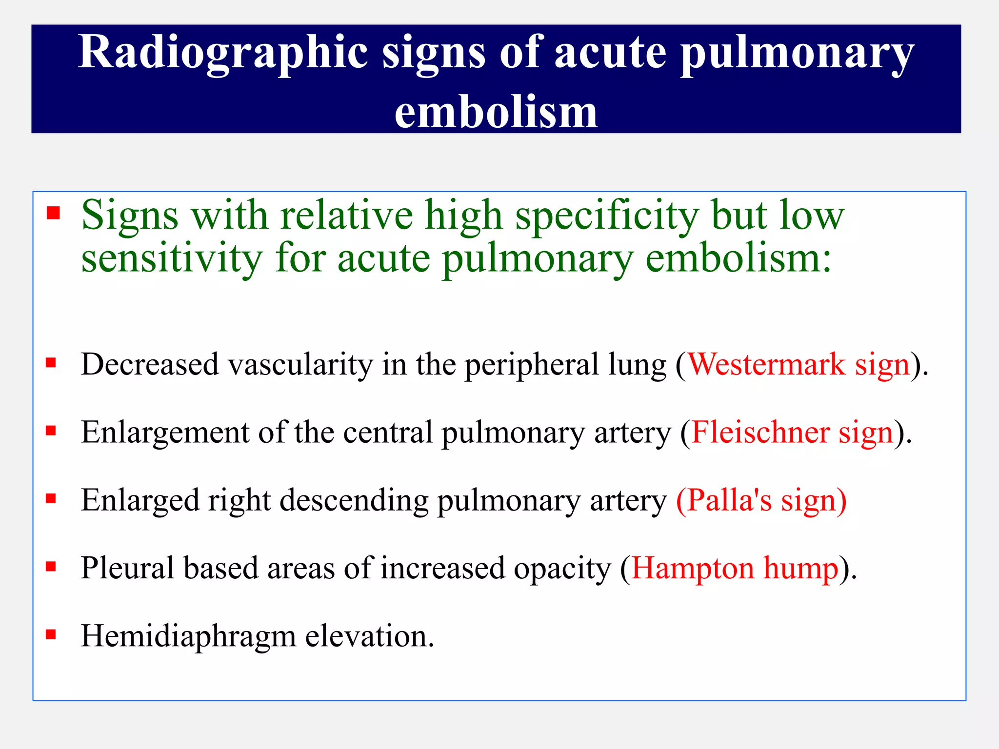 Pulmonary Embolism- Diagnosis by Dr.Tinku Joseph | PPTX