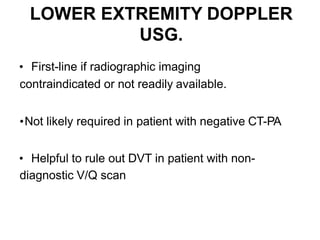 Pulmonary embolism radiology imaging | PPTX