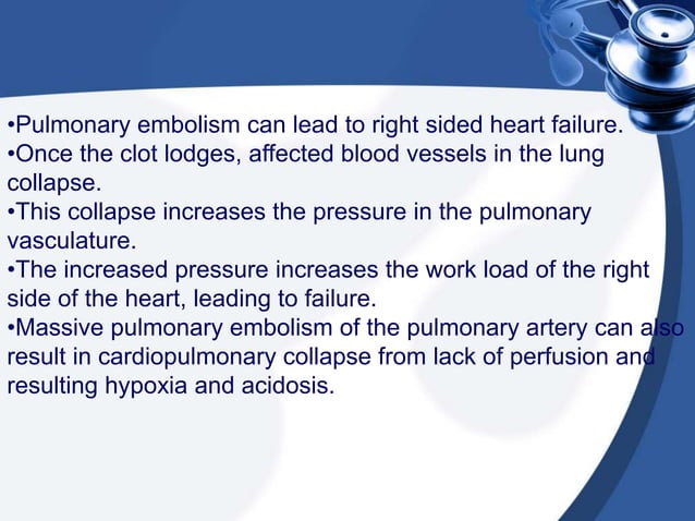 Pulmonary embolism ppt | PPTX | Heart and Cardiovascular Diseases ...