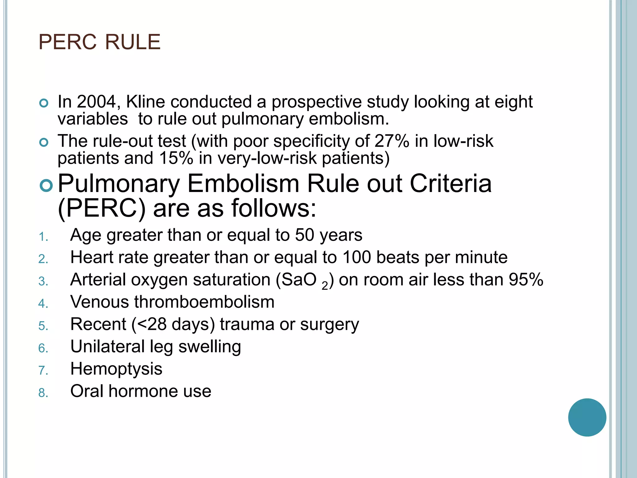 Pulmonary embolism | PPTX