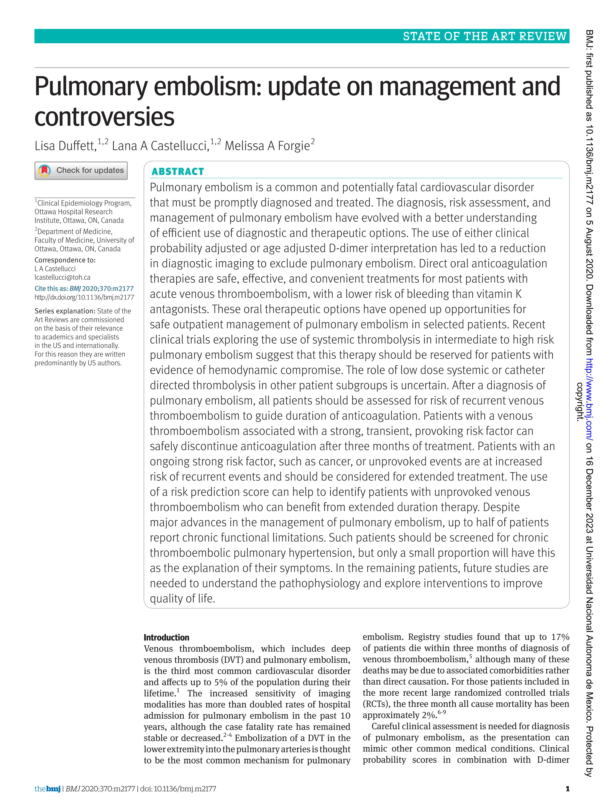 Pulmonary embolism update on management and controversies.pdf