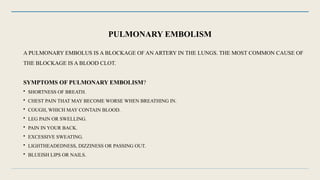 Pulmonary Emobolism management - Meghana | PPT