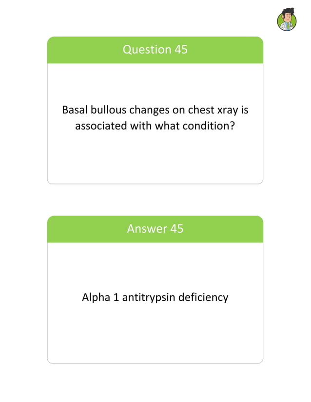Internal Medicine Board Review - Pulmonary Flashcards - by Knowmedge | PDF