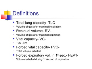 Pulmonary function test | PPT