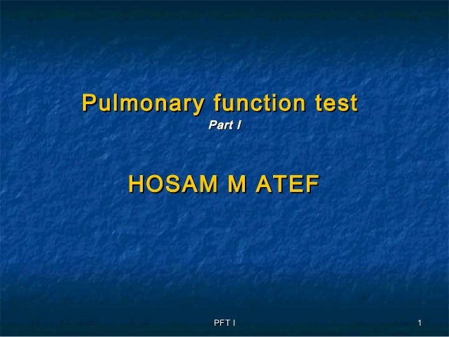 Pulmonary function test | PPT
