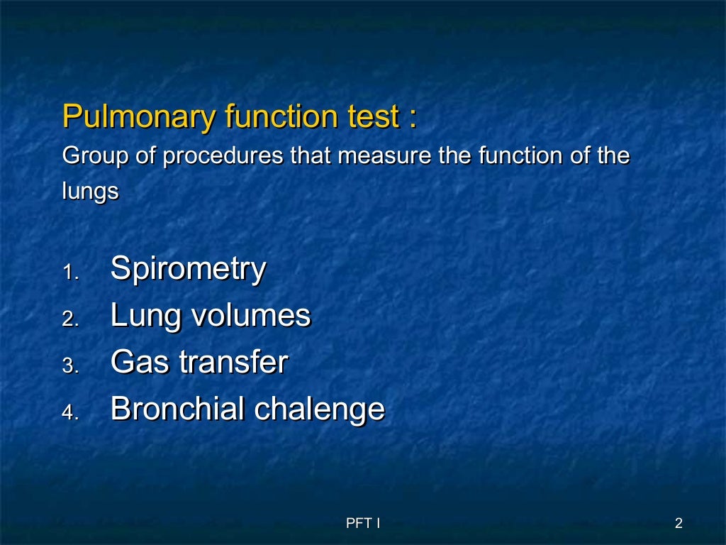 Pulmonary function test | PPT