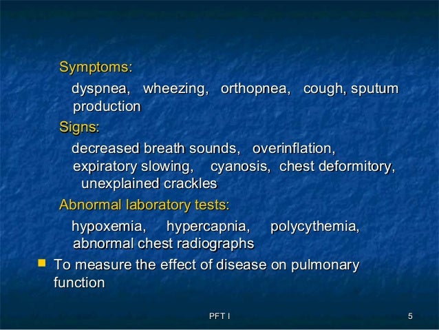 Pulmonary function test | PPT