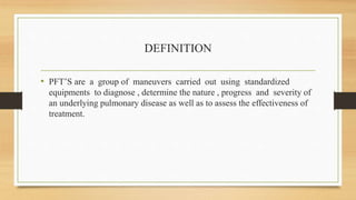 Pulmonary function test | PPTX