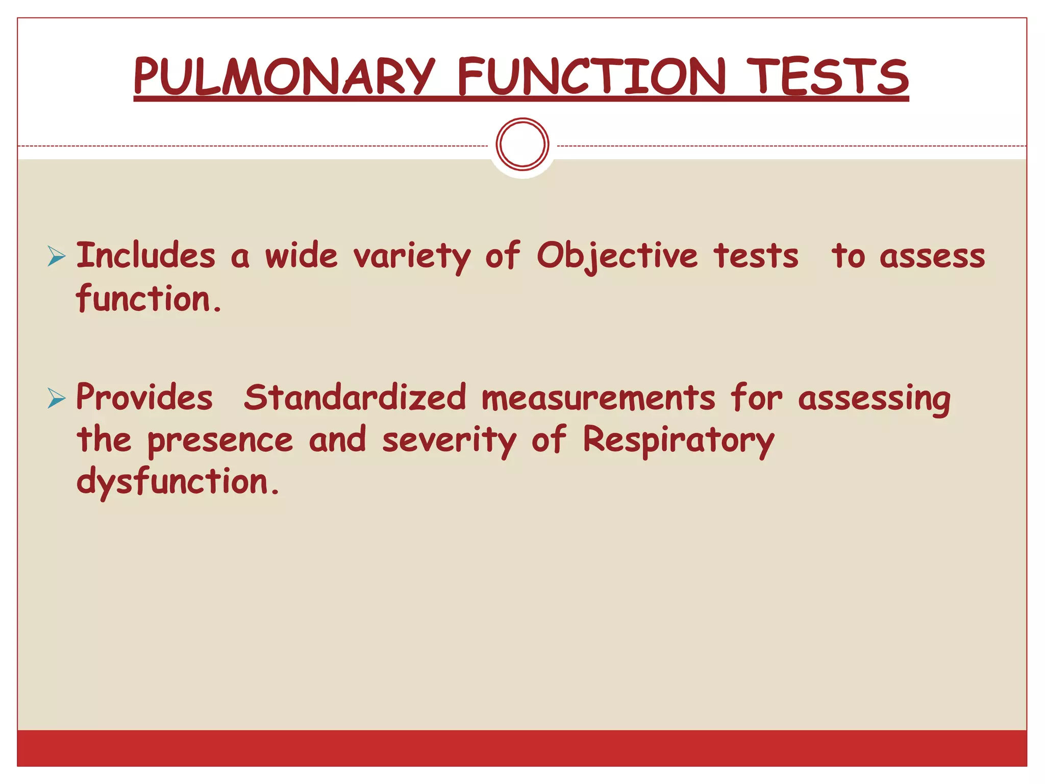 Pulmonary function test | PPTX