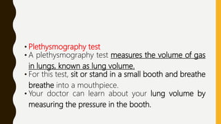 Pulmonary function test | PPTX